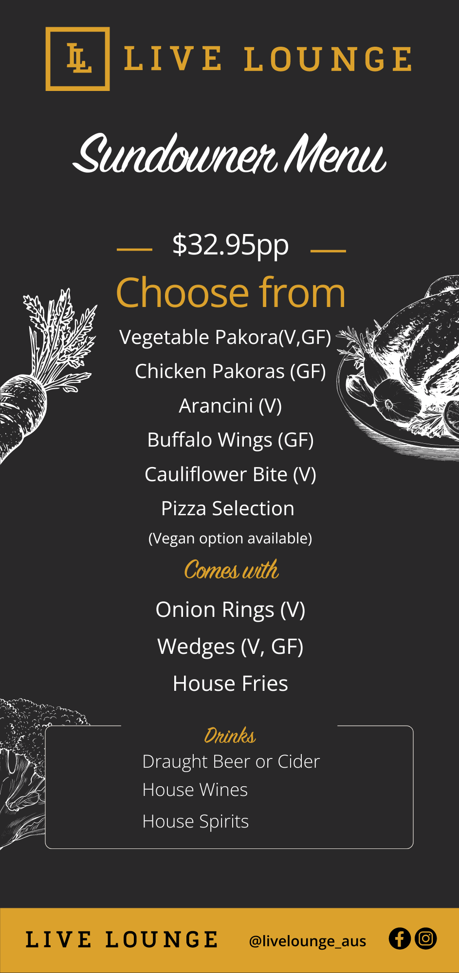 OUR MENU - Live Lounge